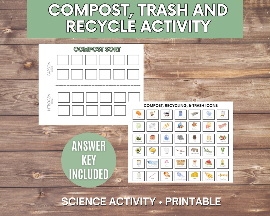 Compost Sort Activity | Trash Sort Activity | Recycling Sort Activity ...