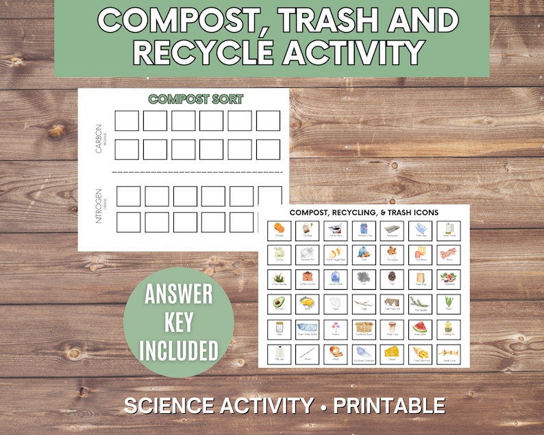 Compost Sort Activity | Trash Sort Activity | Recycling Sort Activity ...