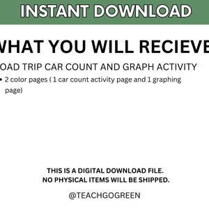 Road Trip Car Count Activity | Road Trip Activity | Long Car Ride ...