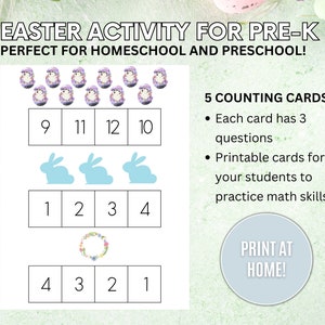 Easter Counting Cards for Kids | Preschool and Kindergarten Counting ...