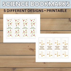 Science Bookmarks | Printable Bookmarks for Your Students | Back to ...