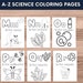 A-Z Science Alphabet Coloring Pages | Alphabet Coloring Pages for Kids ...