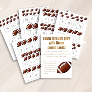Sports Counting Cards for Kids | Preschool and Kindergarten Counting ...