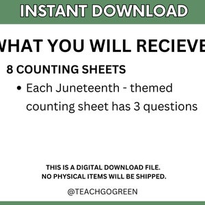 Juneteenth Counting Exercise for Pre-k | Counting Activity for Kids ...