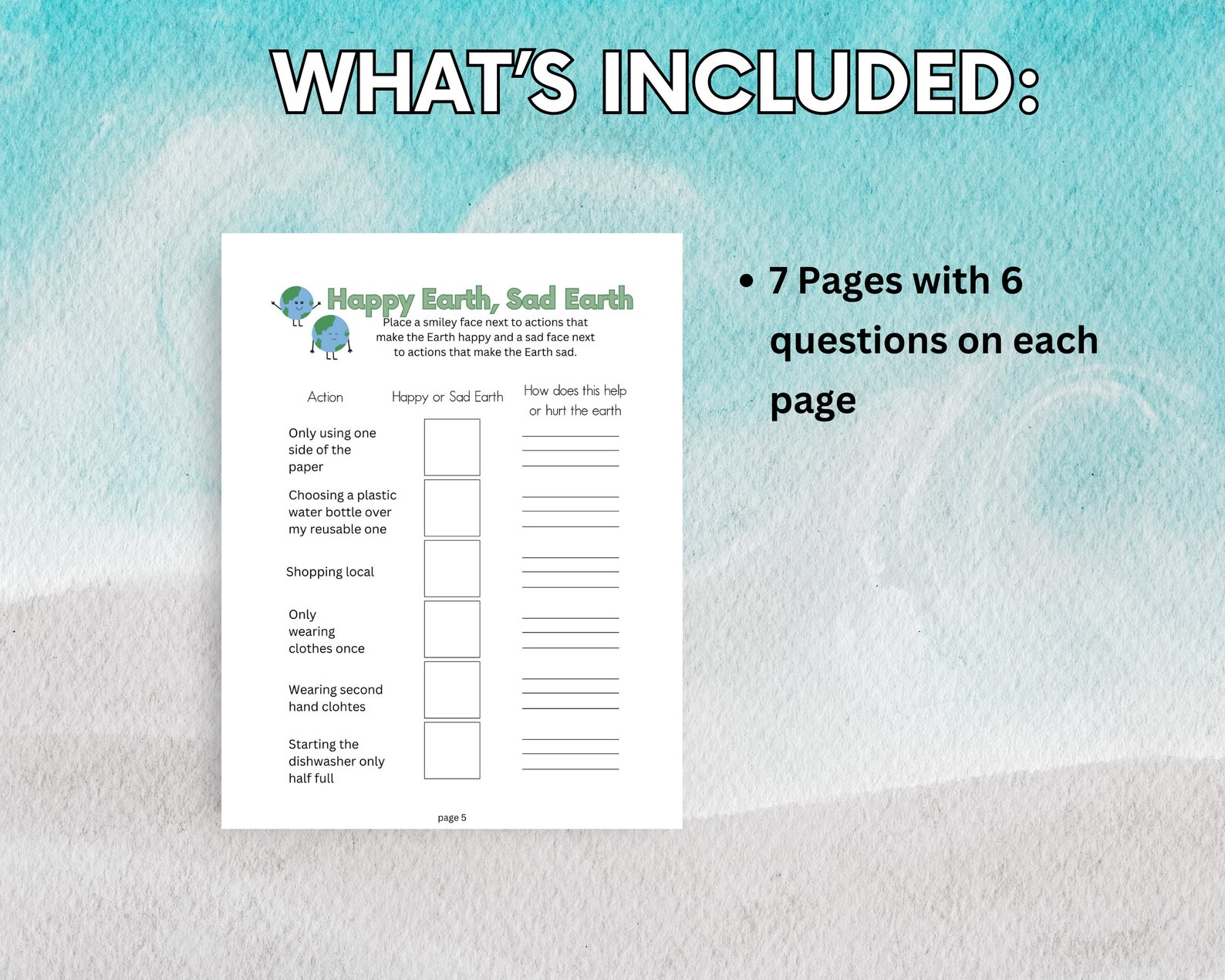 Happy Earth Vs Sad Earth Activity | Elementary School Science Activity ...