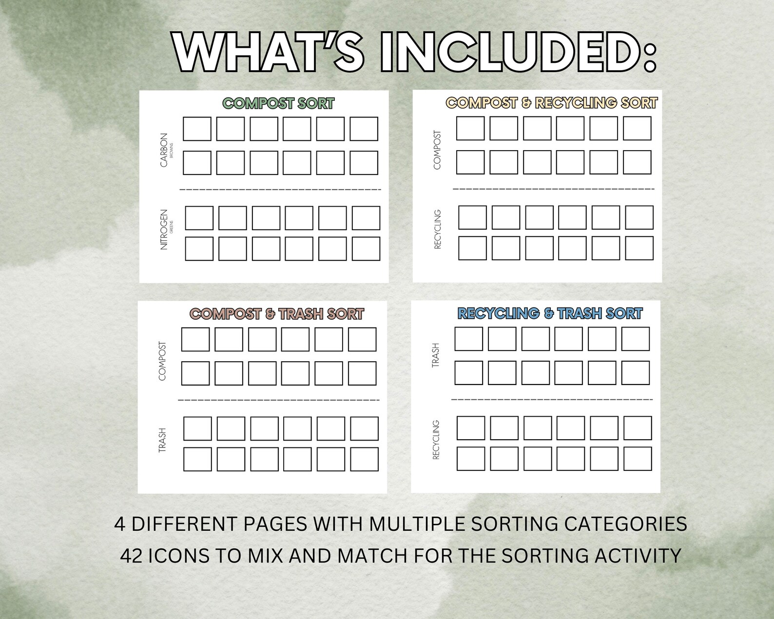 Compost Sort Activity | Trash Sort Activity | Recycling Sort Activity ...