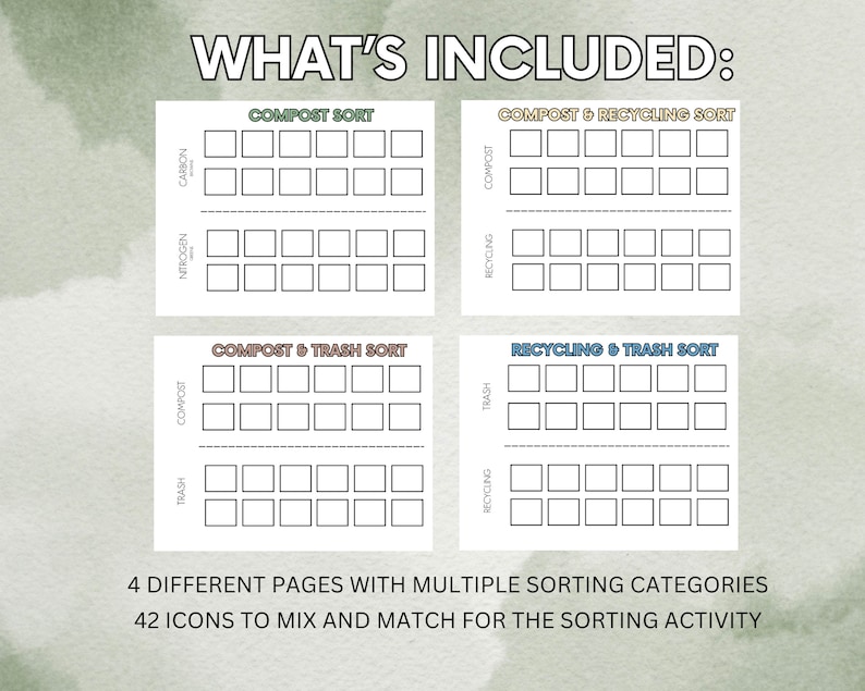 Compost Sort Activity | Trash Sort Activity | Recycling Sort Activity ...