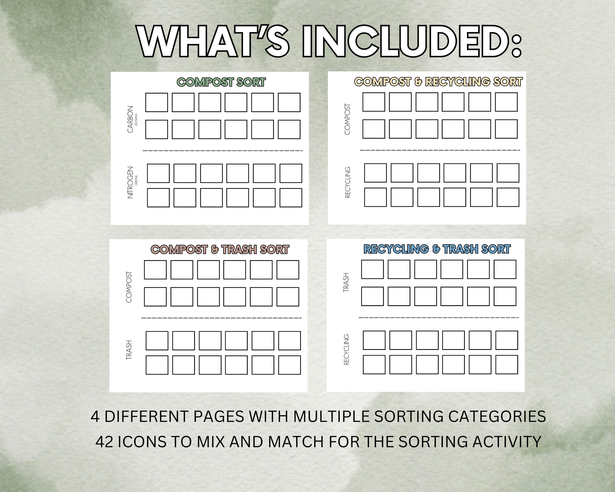 Compost Sort Activity | Trash Sort Activity | Recycling Sort Activity ...