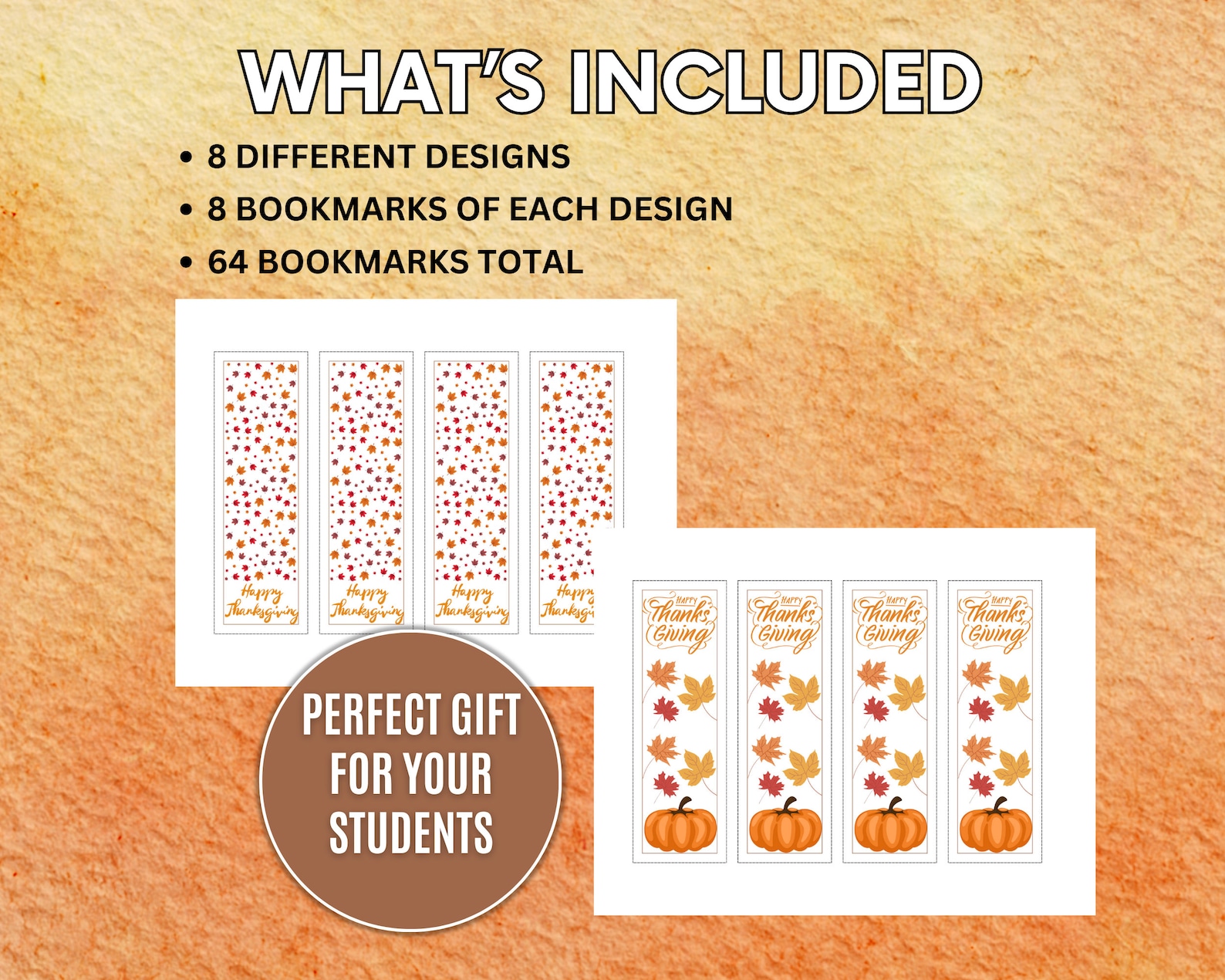 Thanksgiving Bookmarks Printable Bookmarks for Students Thanksgiving ...