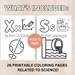 A-Z Science Alphabet Coloring Pages | Alphabet Coloring Pages for Kids ...