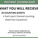 Sports Counting Cards for Kids | Preschool and Kindergarten Counting ...