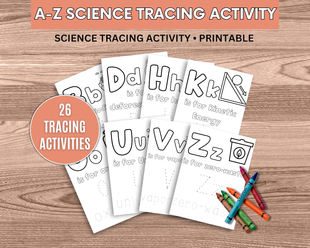A-Z Science Tracing Activity | Tracing Activity | Science Alphabet ...