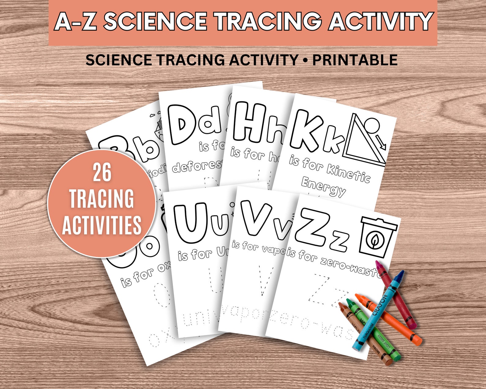A-Z Science Tracing Activity Tracing Activity Science Alphabet Activity ...