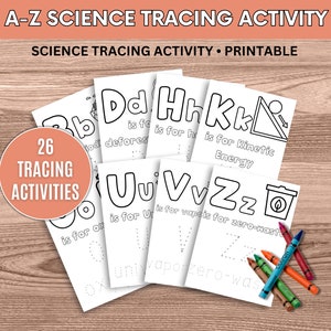 A-Z Science Tracing Activity | Tracing Activity | Science Alphabet ...