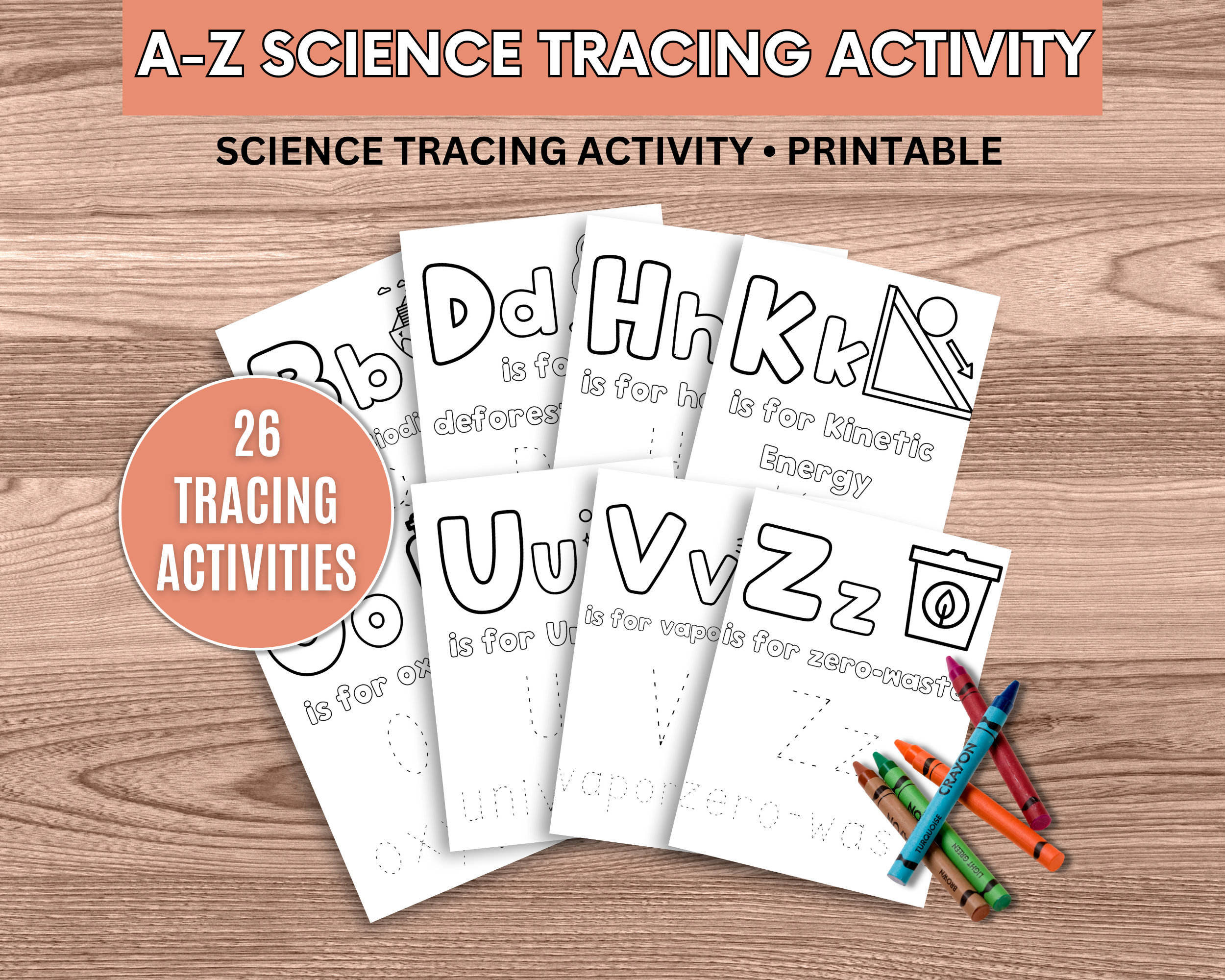 A-Z Science Tracing Activity Tracing Activity Science Alphabet Activity ...