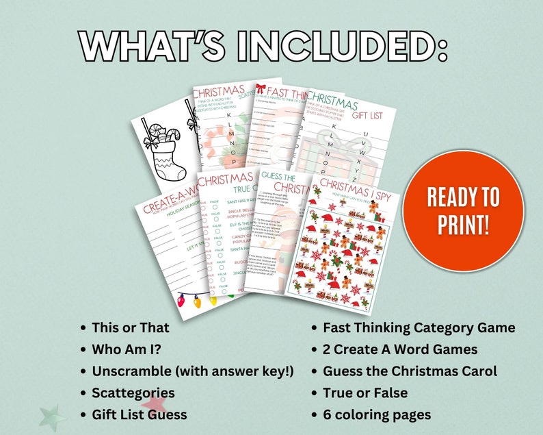 Christmas Activity Bundle | Christmas Printable | Christmas Themed ...