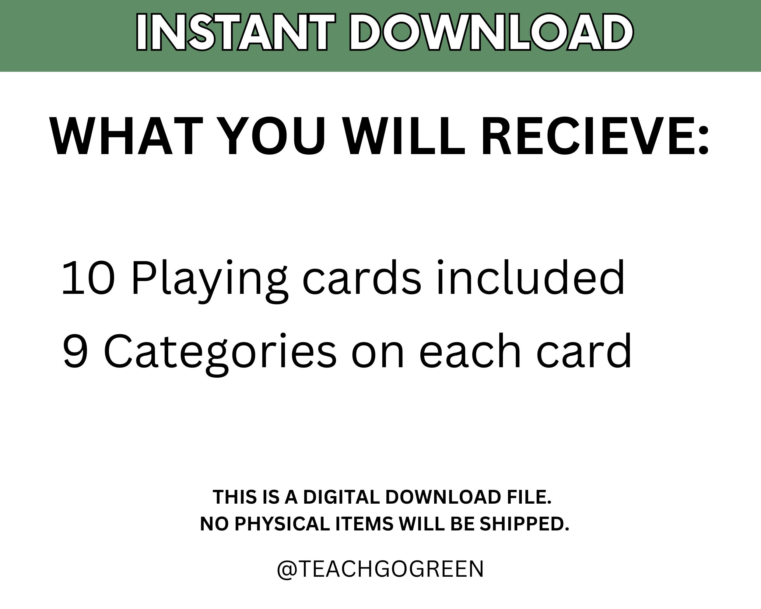 Earth Day Scattergories | Printable Earth Day Game | Science Class ...