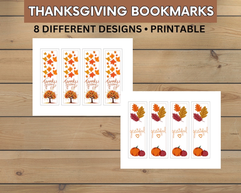 Thanksgiving Bookmarks Printable Bookmarks for Students Thanksgiving ...
