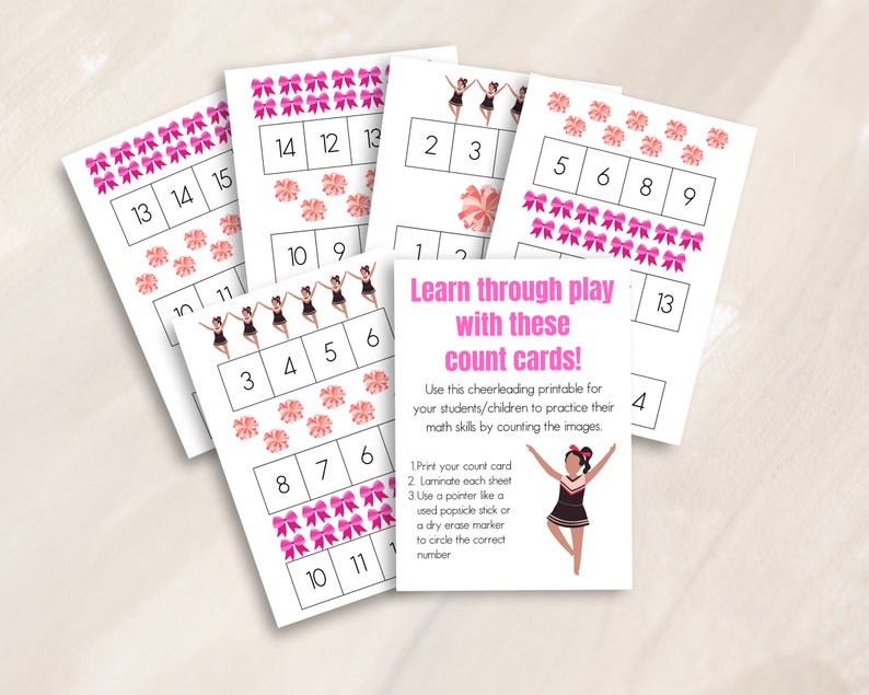 Sports Counting Cards for Kids | Preschool and Kindergarten Counting ...