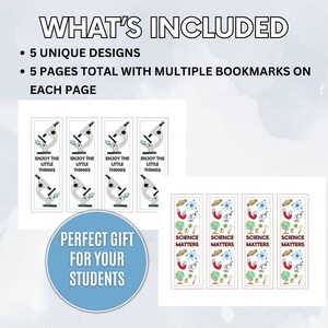Science Bookmarks | Printable Bookmarks for Your Students | Back to ...