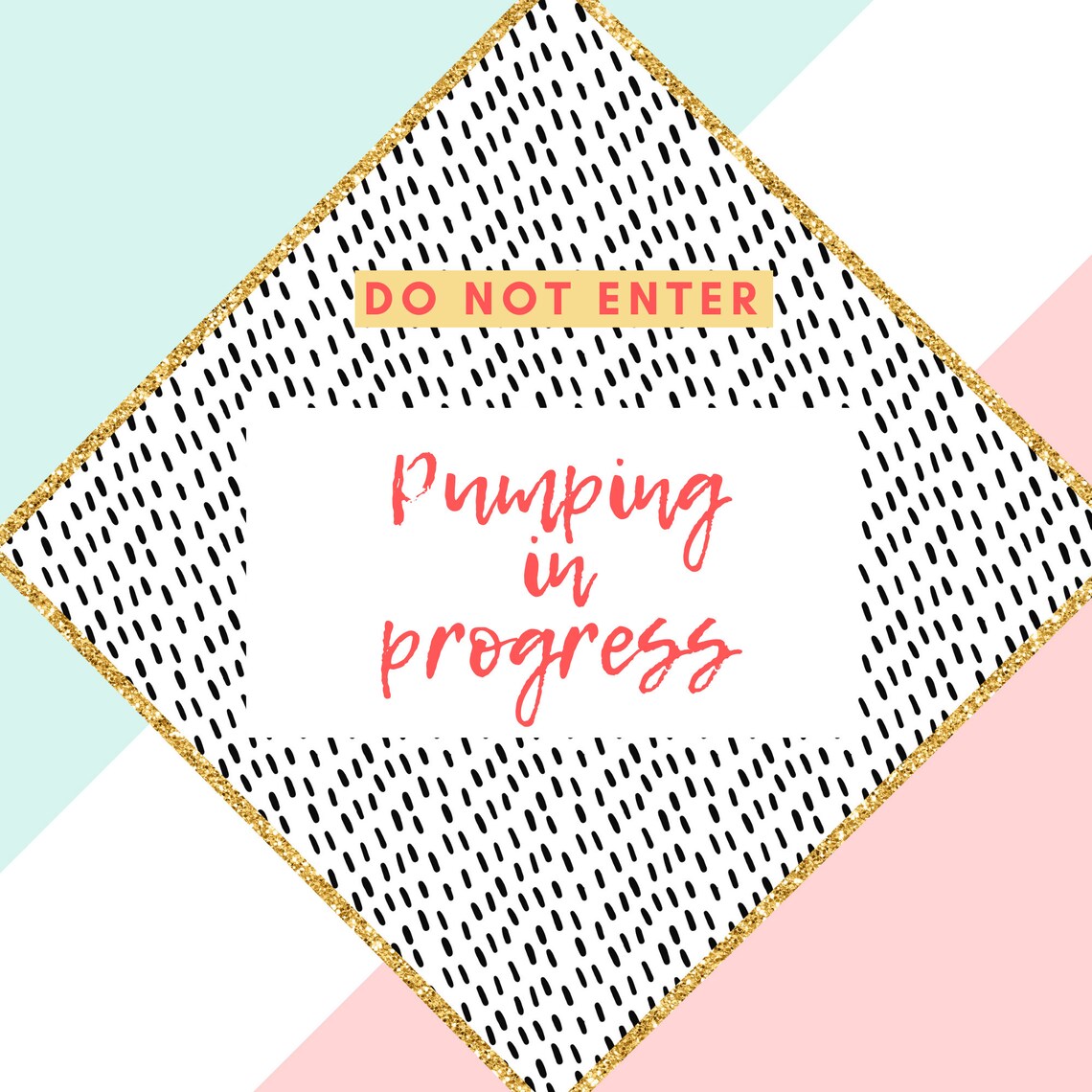 Pumping in Progress | Breastfeeding Sign for Nursing Mom | Door Sign ...
