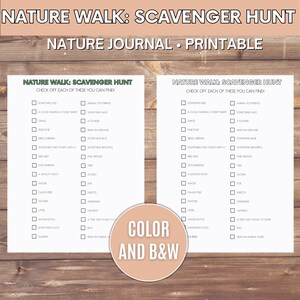 Nature Walk Scavenger Hunt Checklist | Nature Walk Activity | Science ...