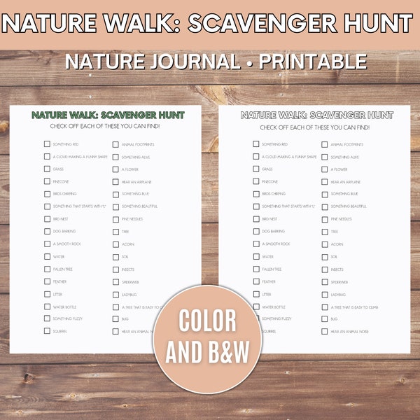 Nature Scavenger Hunt - Etsy