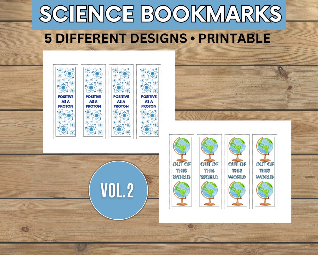 Science Bookmarks | Printable Bookmarks for Your Students | Back to ...