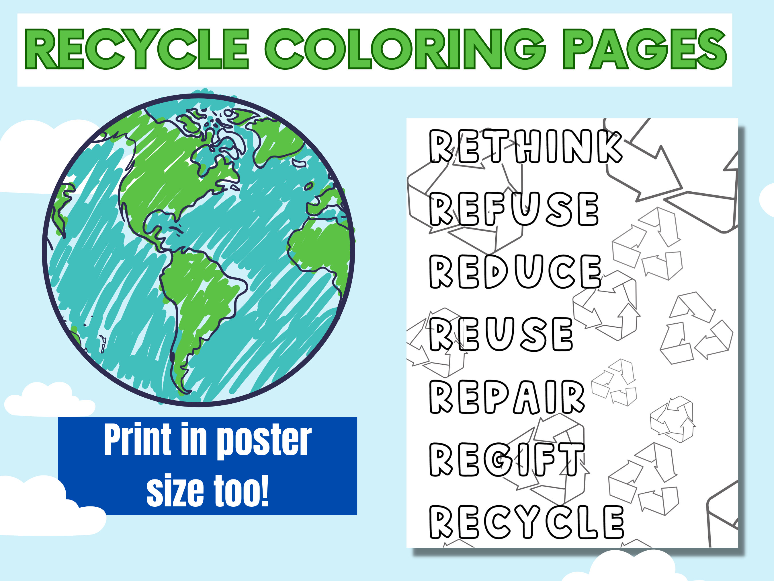 Recycle Coloring Page