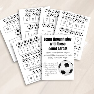 Sports Counting Cards for Kids | Preschool and Kindergarten Counting ...