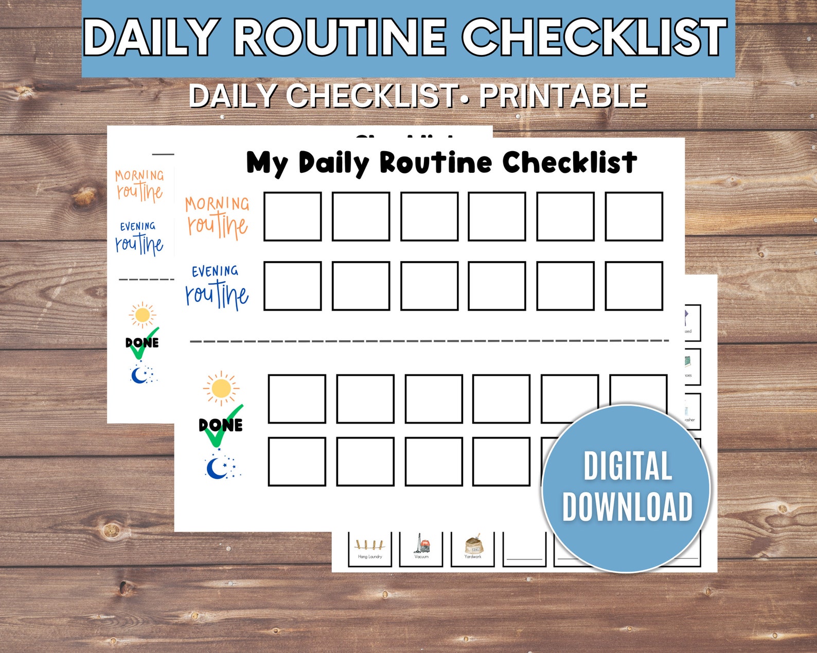 Printable Daily Routine Checklist for Kids | Routine List for Kids ...