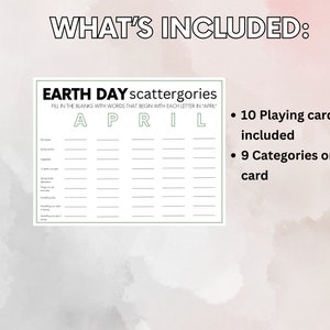 Earth Day Scattergories | Printable Earth Day Game | Science Class ...