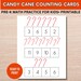 Candy Cane Counting Cards for Kids | Preschool and Kindergarten ...
