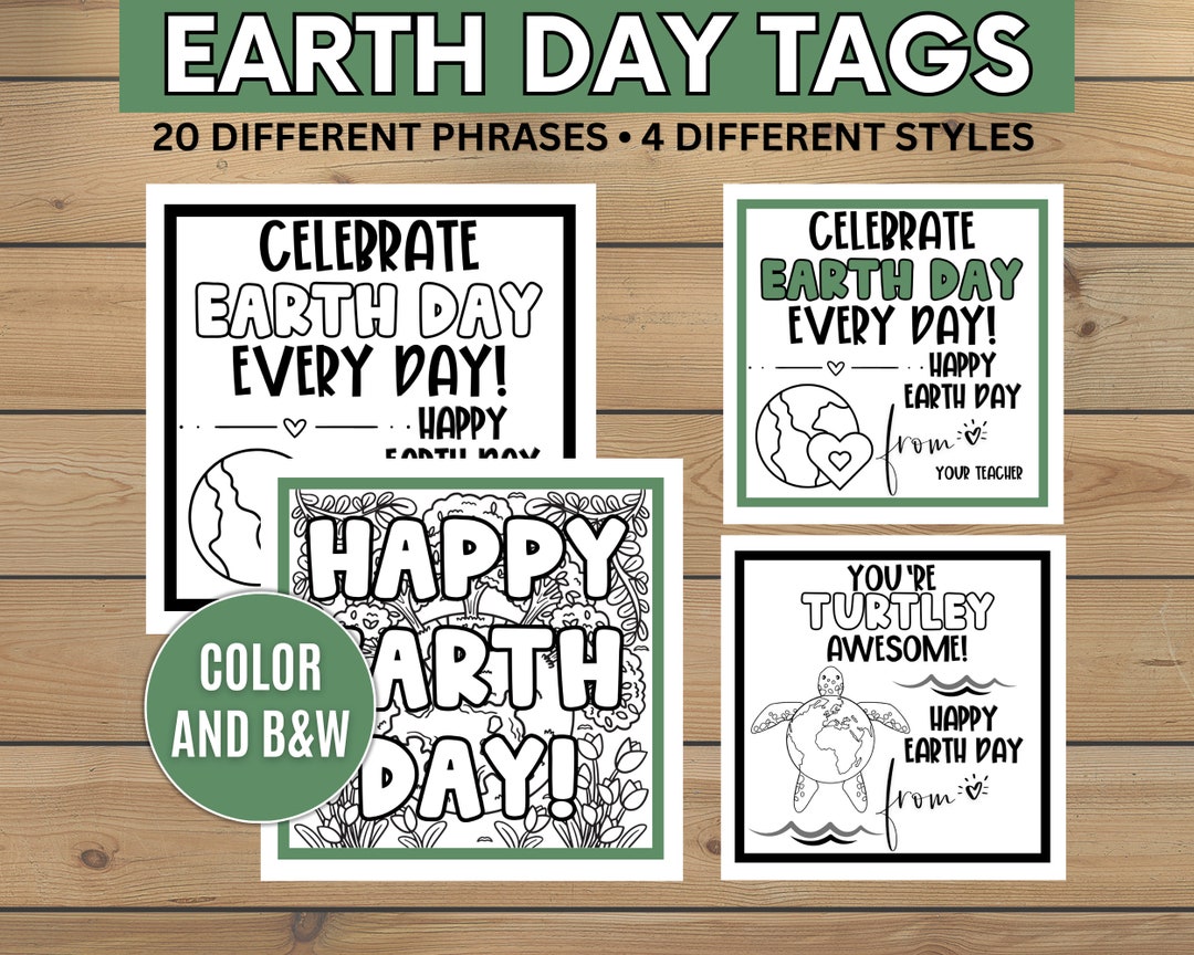 Earth Day Cards | Personalized Happy Earth Day Gift Tags | Student Gift ...