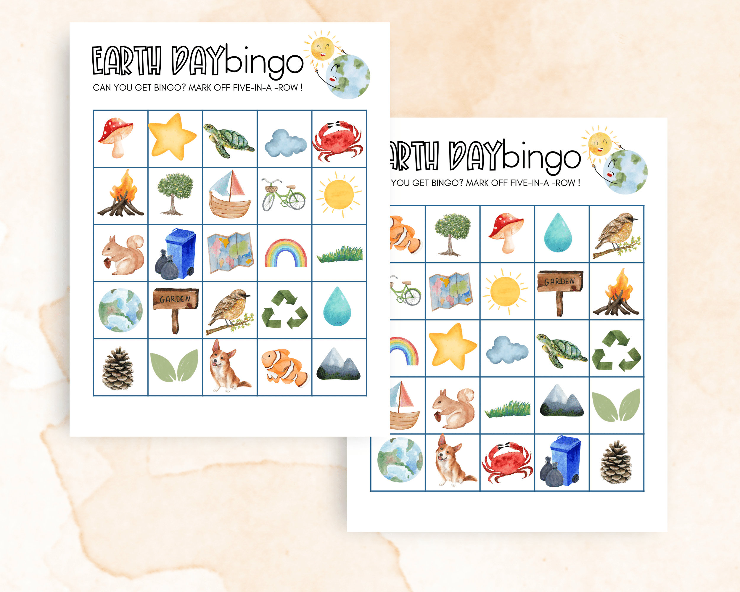 Earth Day Picture Bingo | Printable Science Bingo Cards for Kids ...