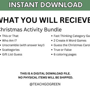 Christmas Activity Bundle | Christmas Printable | Christmas Themed ...