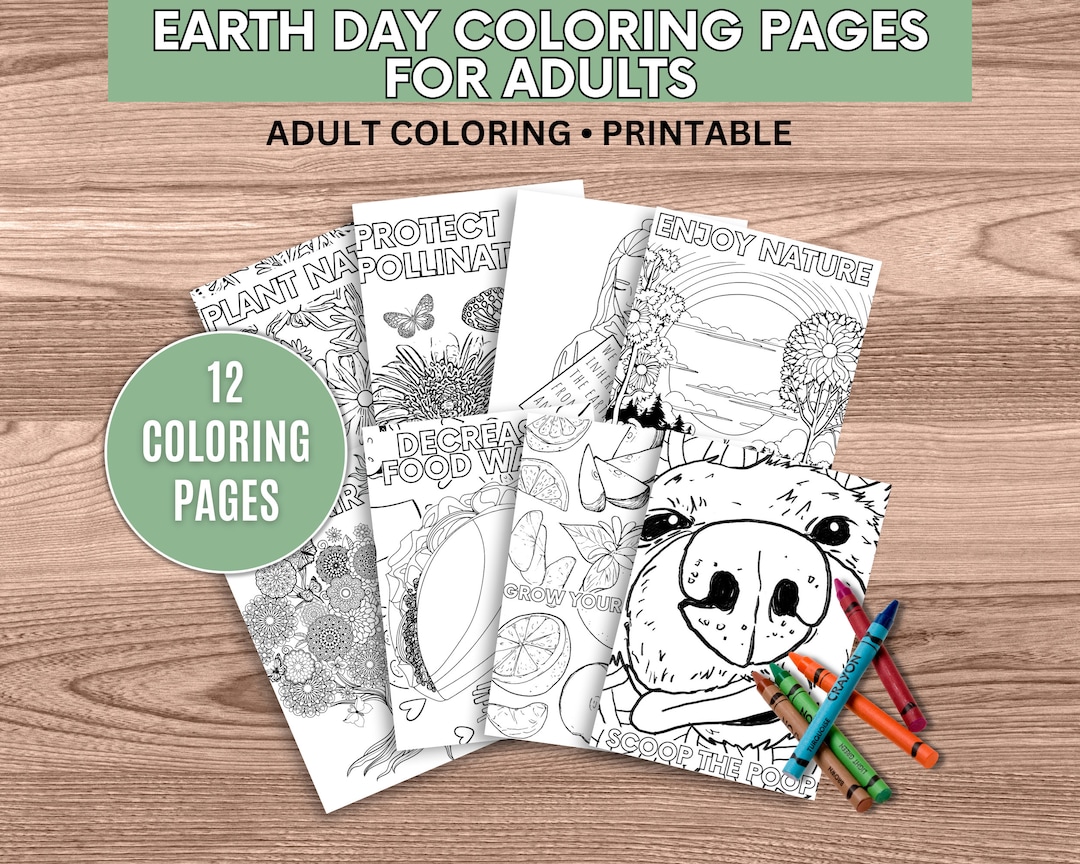 Earth Day Coloring Pages With Quotes | Adult Coloring Pages for Earth ...