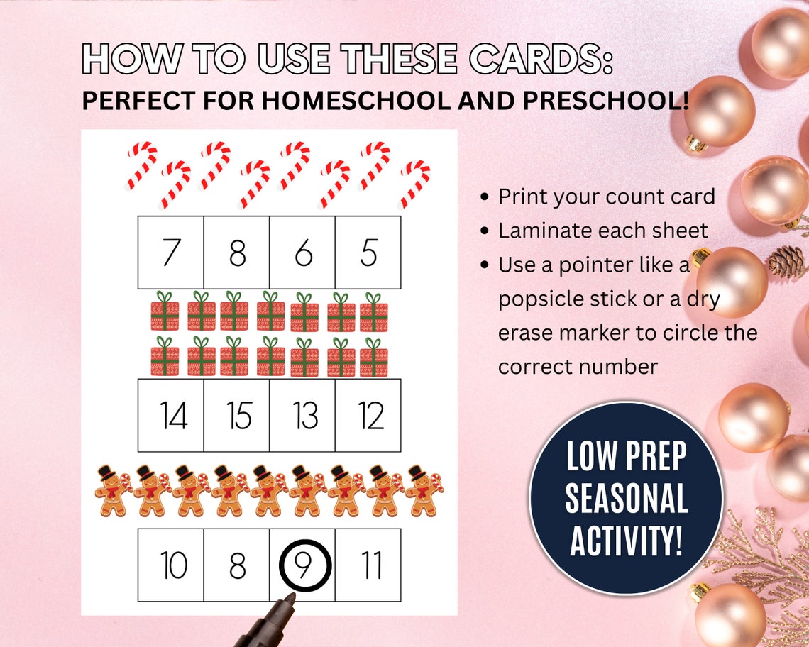 Christmas Counting Activity for Kids | Printable Counting Activity for ...