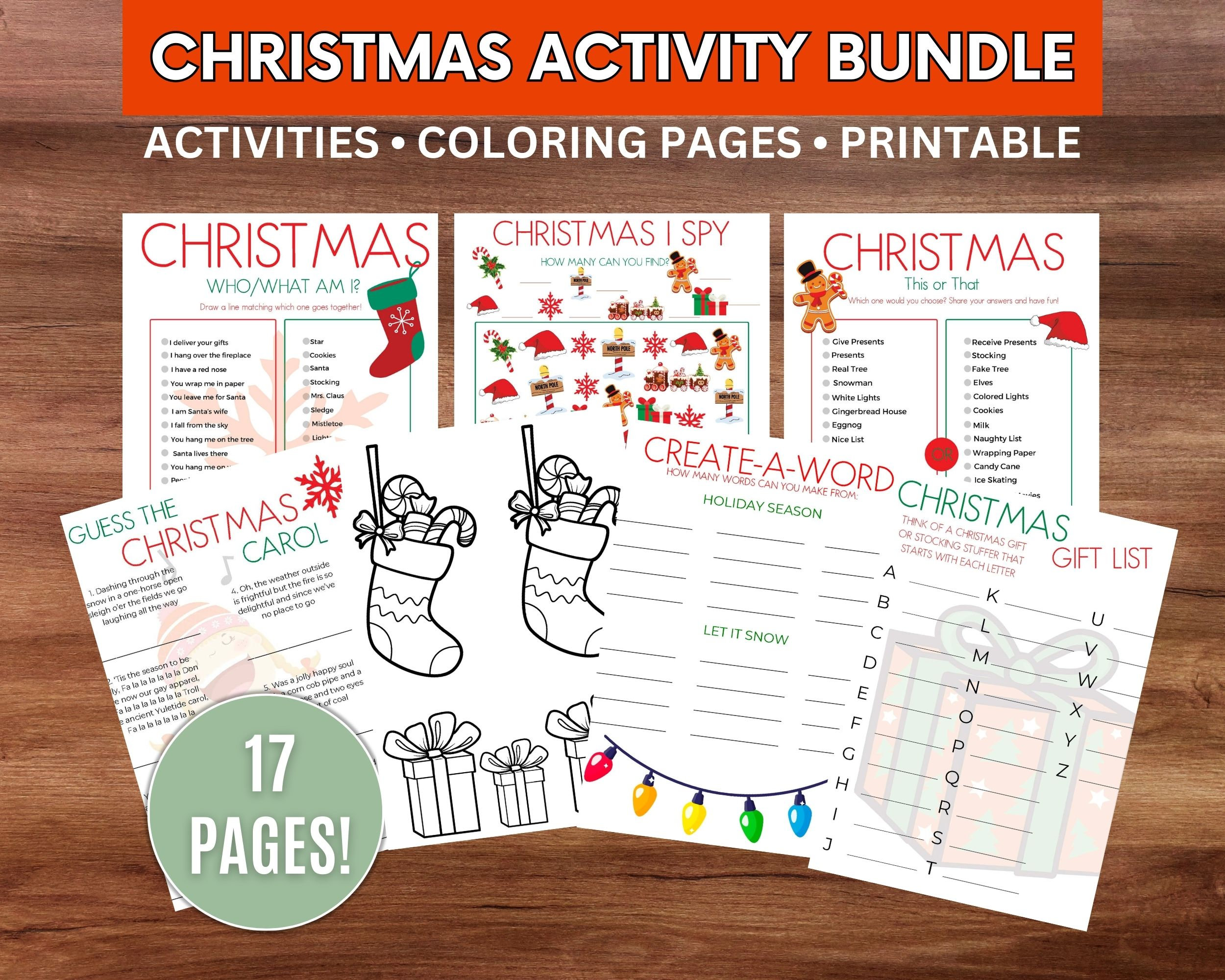 Christmas Activity Bundle | Christmas Printable | Christmas Themed ...