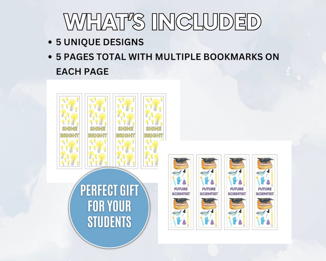 Science Bookmarks | Printable Bookmarks for Your Students | Back to ...
