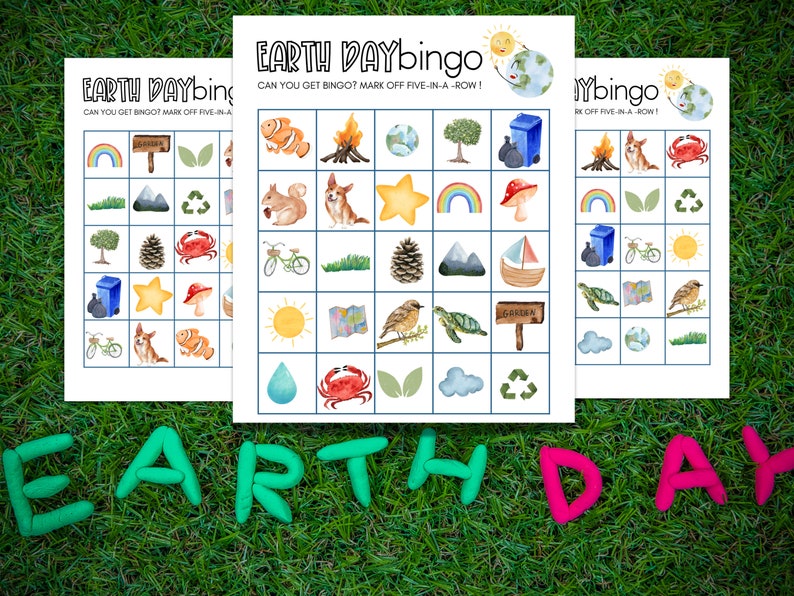 Earth Day Picture Bingo Printable Science Bingo Cards for - Etsy