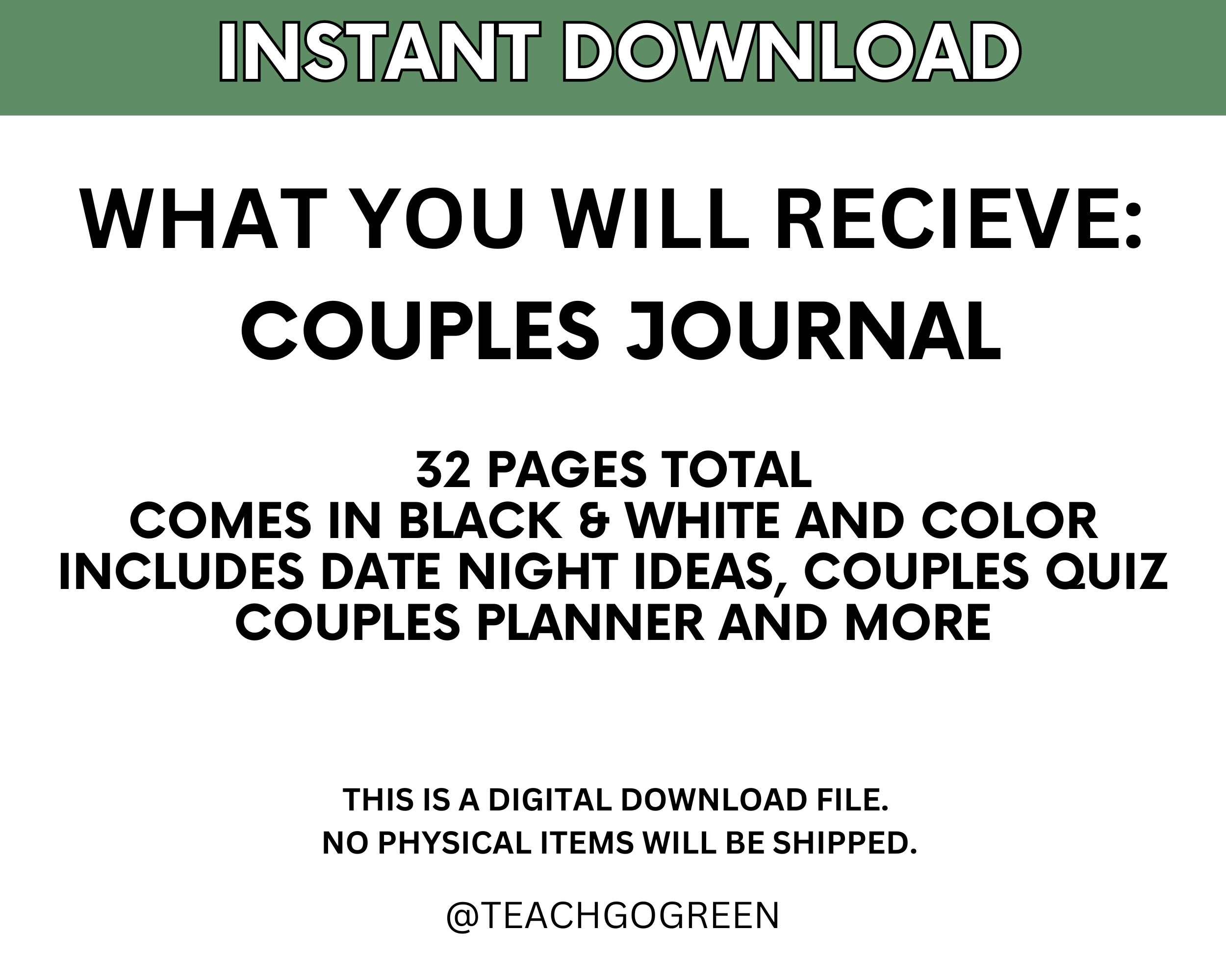 Printable Couples Journal | Couples Prompts | Relationship Journal | 85 ...
