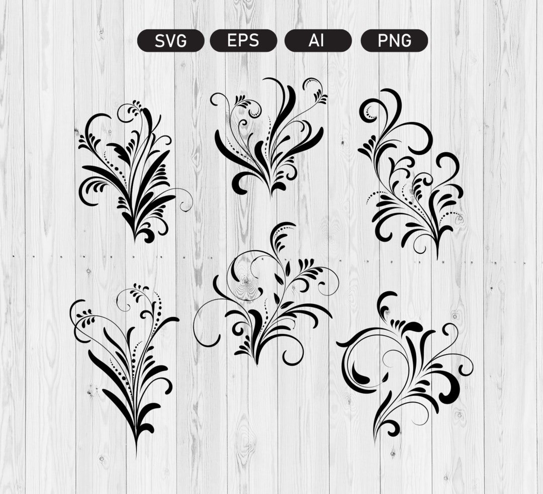 Adornos decorativos SVG Adornos decorativos de vid Vine SVG - Etsy España