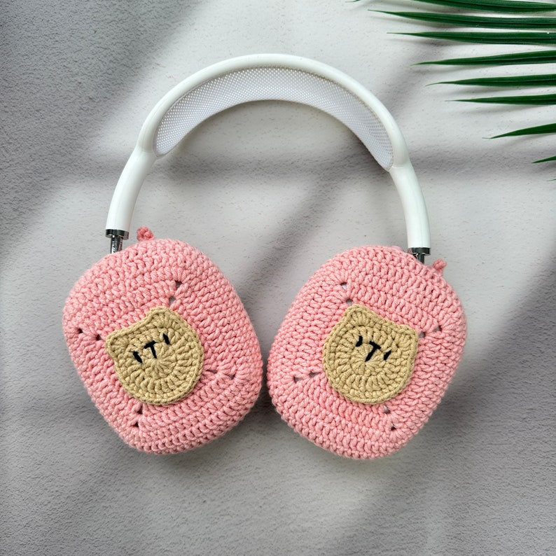 Pink Heart Airpods Max Case, Pink Cute AirPod Max Case, Handmade,heart ...