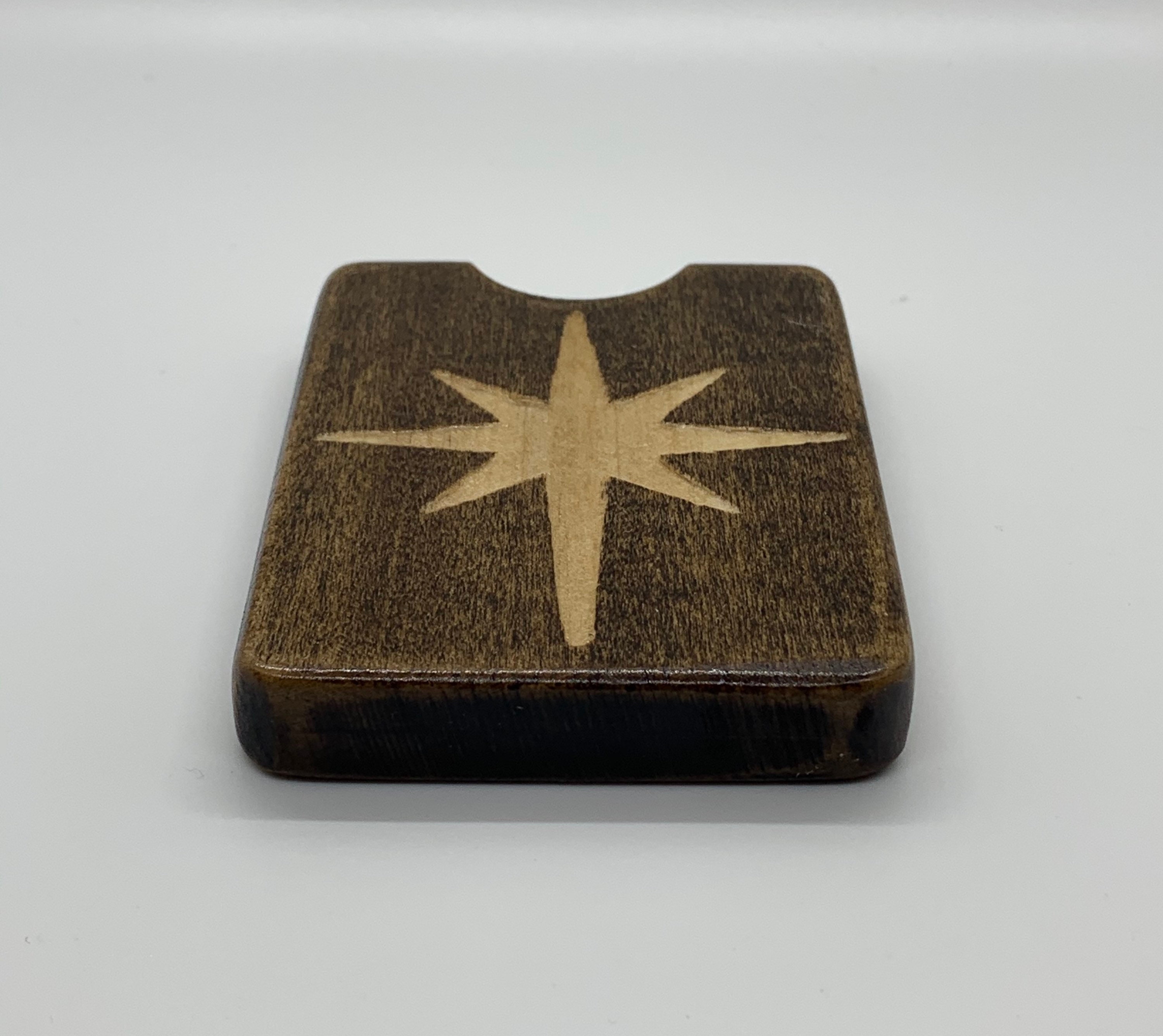 Wooden Gift Card Holder/Carved Star
