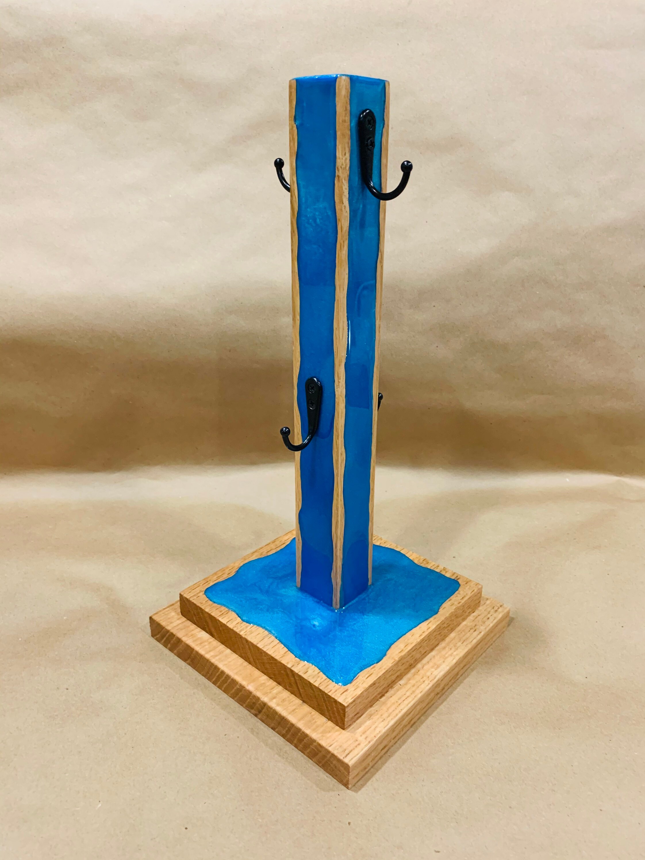 Blue Coffee Mug Tree | Fountain Waterfall Theme Mug Stand | Jewelry ...