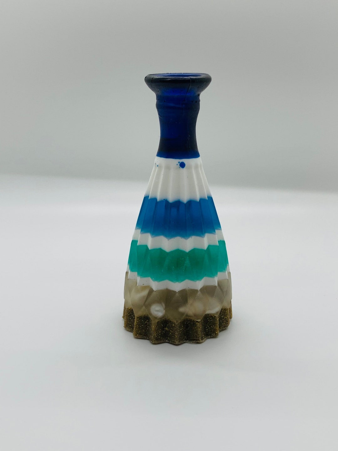 Ocean Beach Resin Vase Ocean Resin Vase Flower Vase Ocean Beach Vase ...