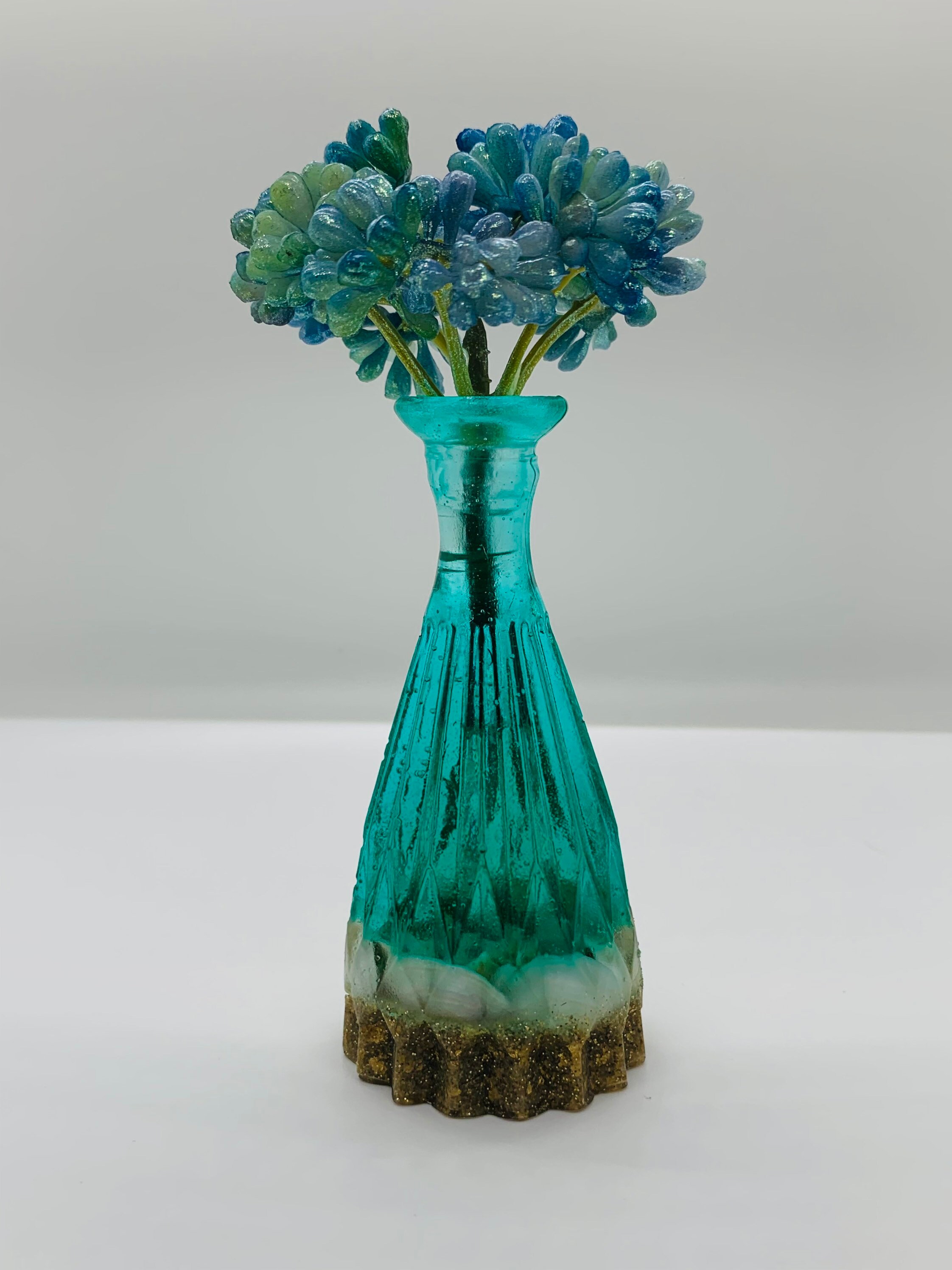 Emerald Ocean Beach Vase | Ocean Resin Vase | Flower Vase | Ocean Beach ...