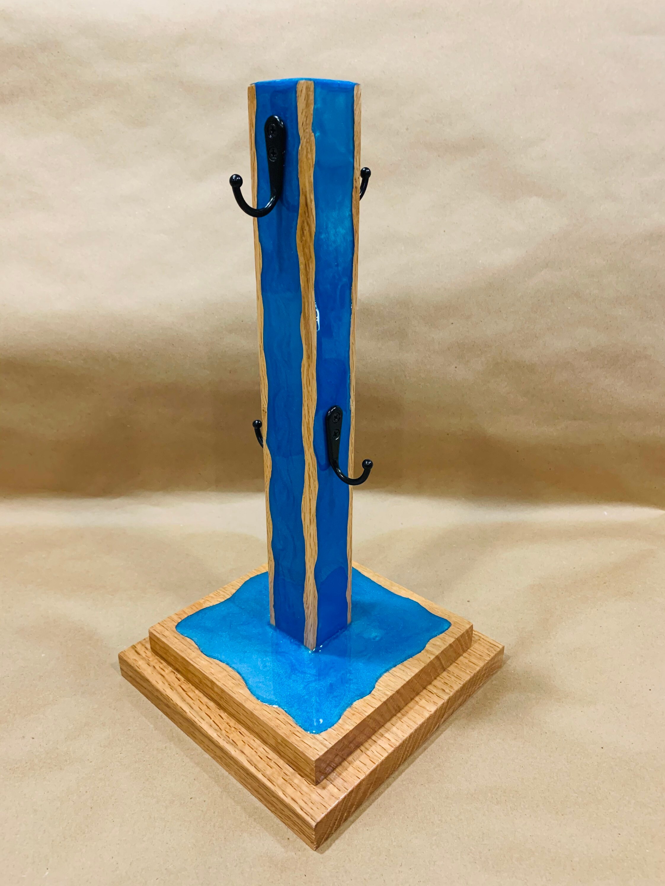 Blue Coffee Mug Tree | Fountain Waterfall Theme Mug Stand | Jewelry ...