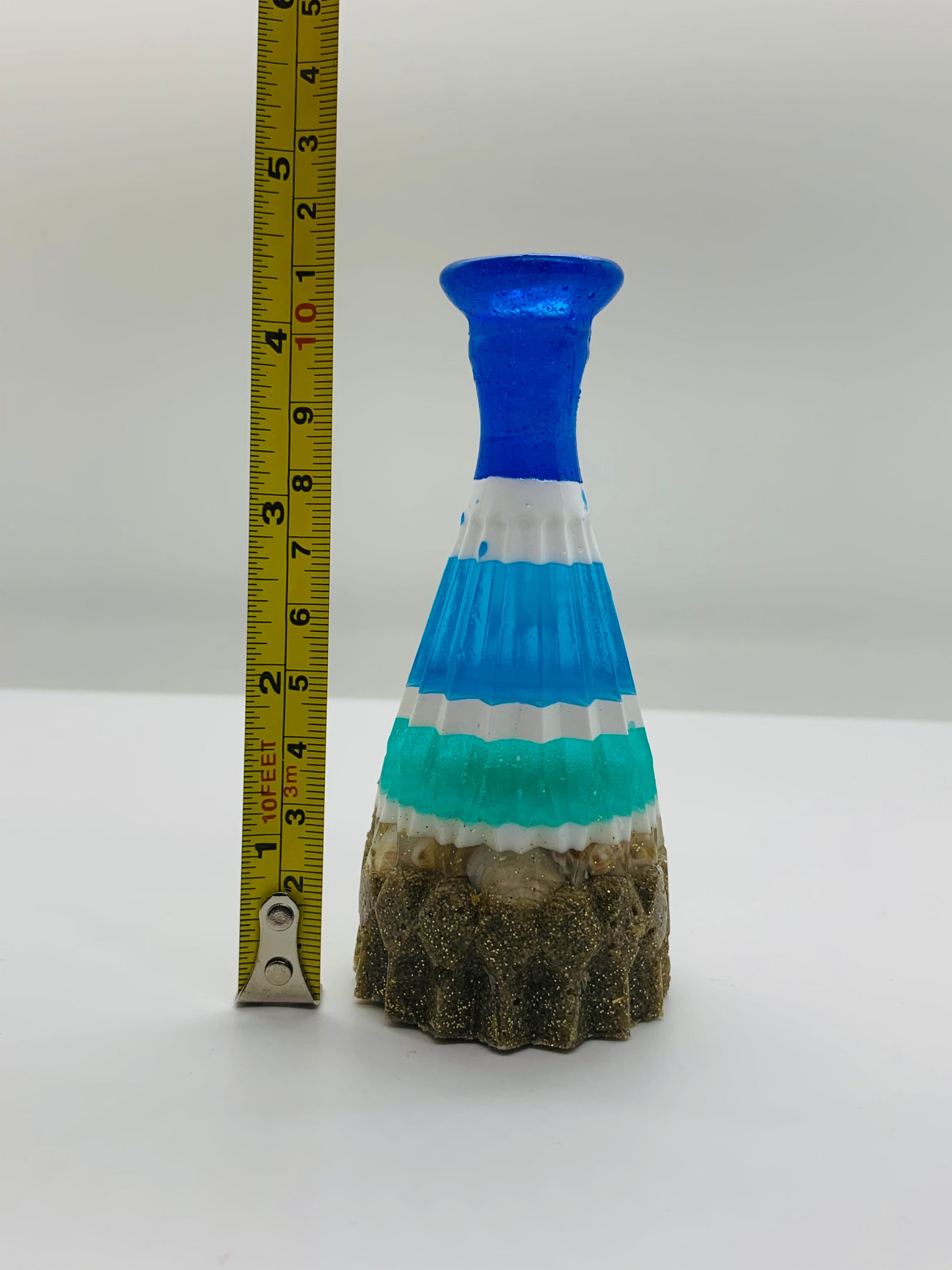Beach Resin Vase | Ocean Resin Vase | Flower Vase | Ocean Beach Vase ...